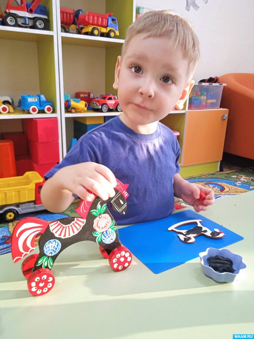 Конспект занятия по лепке «Городецкие лошадки» в группе раннего ...