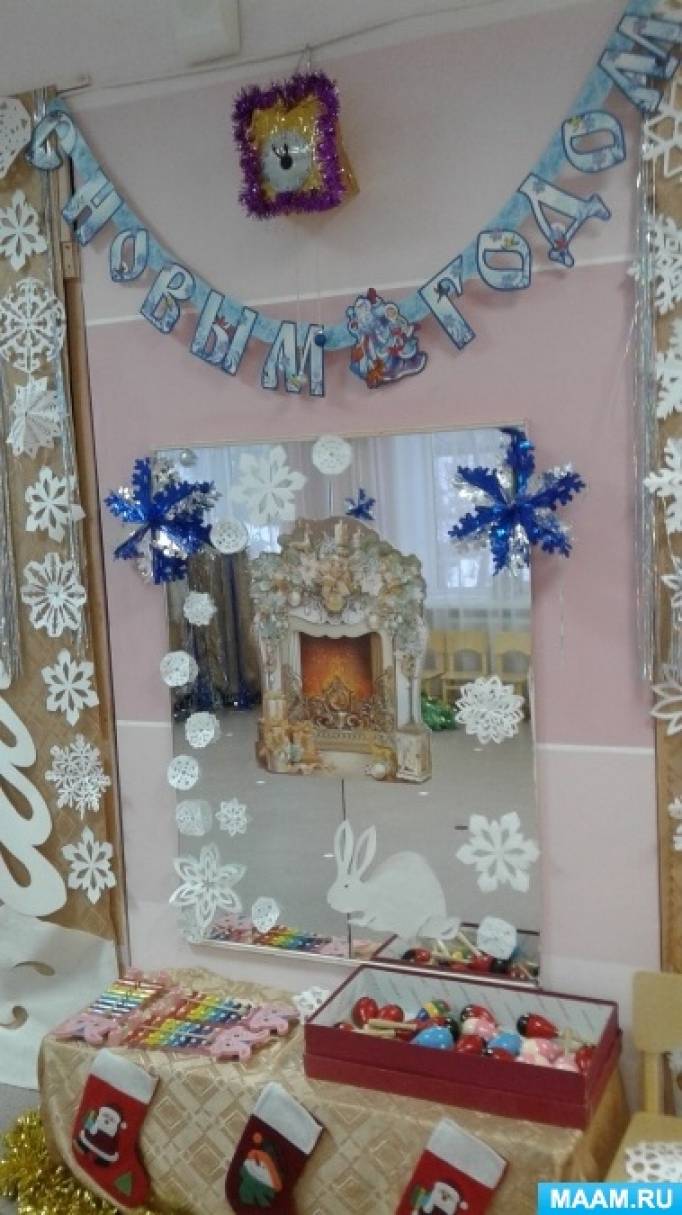 Новогоднее оформление зала, страница 6. Воспитателям детских садов ...