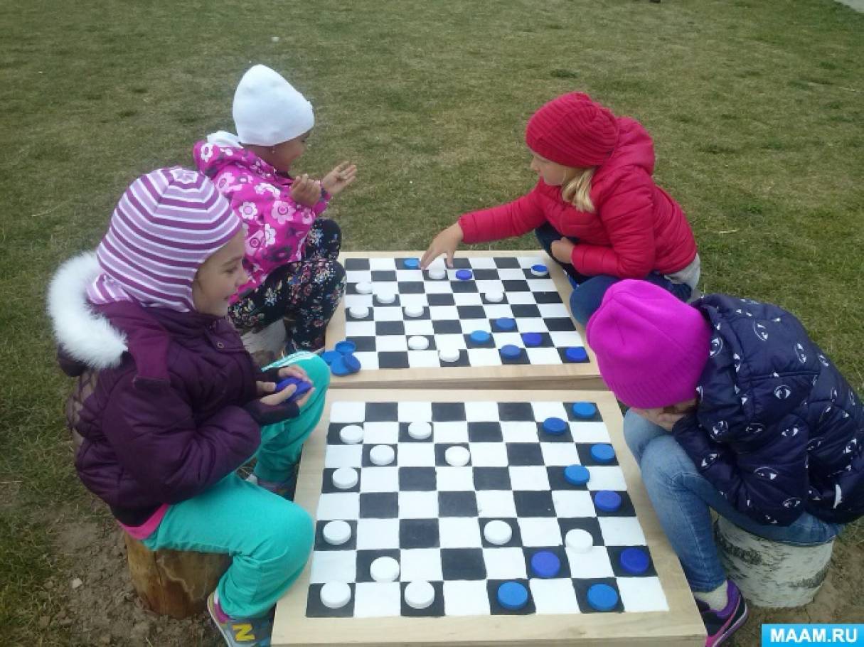 Шашки для прогулки (9 фото). Воспитателям детских садов, школьным ...