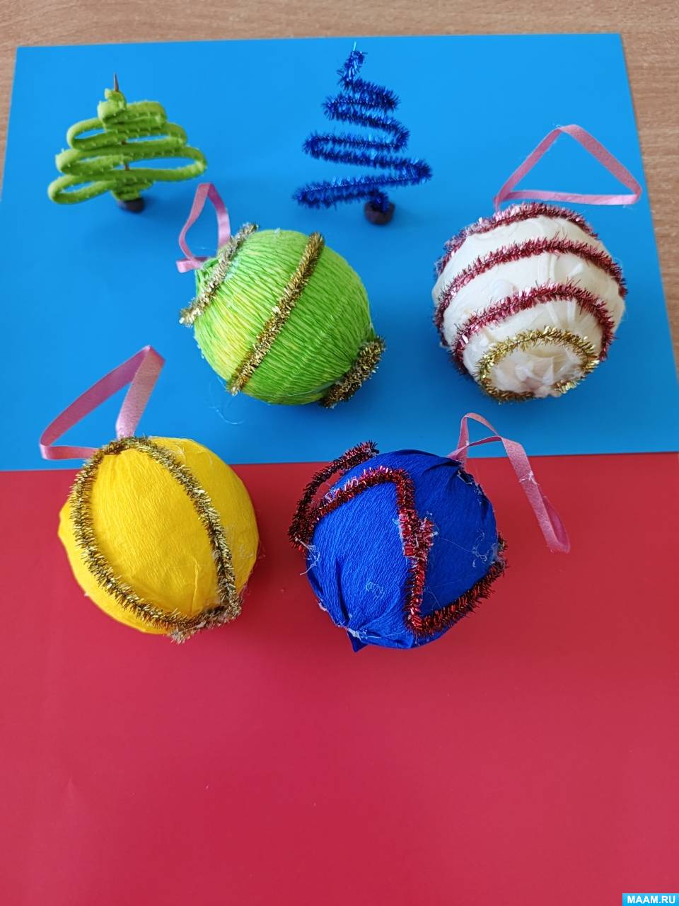 Мастер-класс по изготовлению поделки «Новогодние шары» из пенопластовых ...