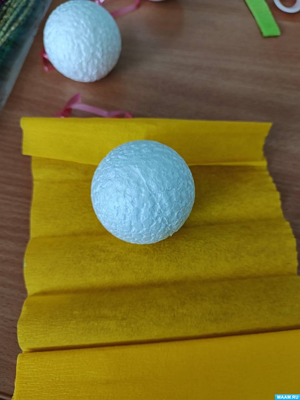 Мастер-класс по изготовлению поделки «Новогодние шары» из пенопластовых ...