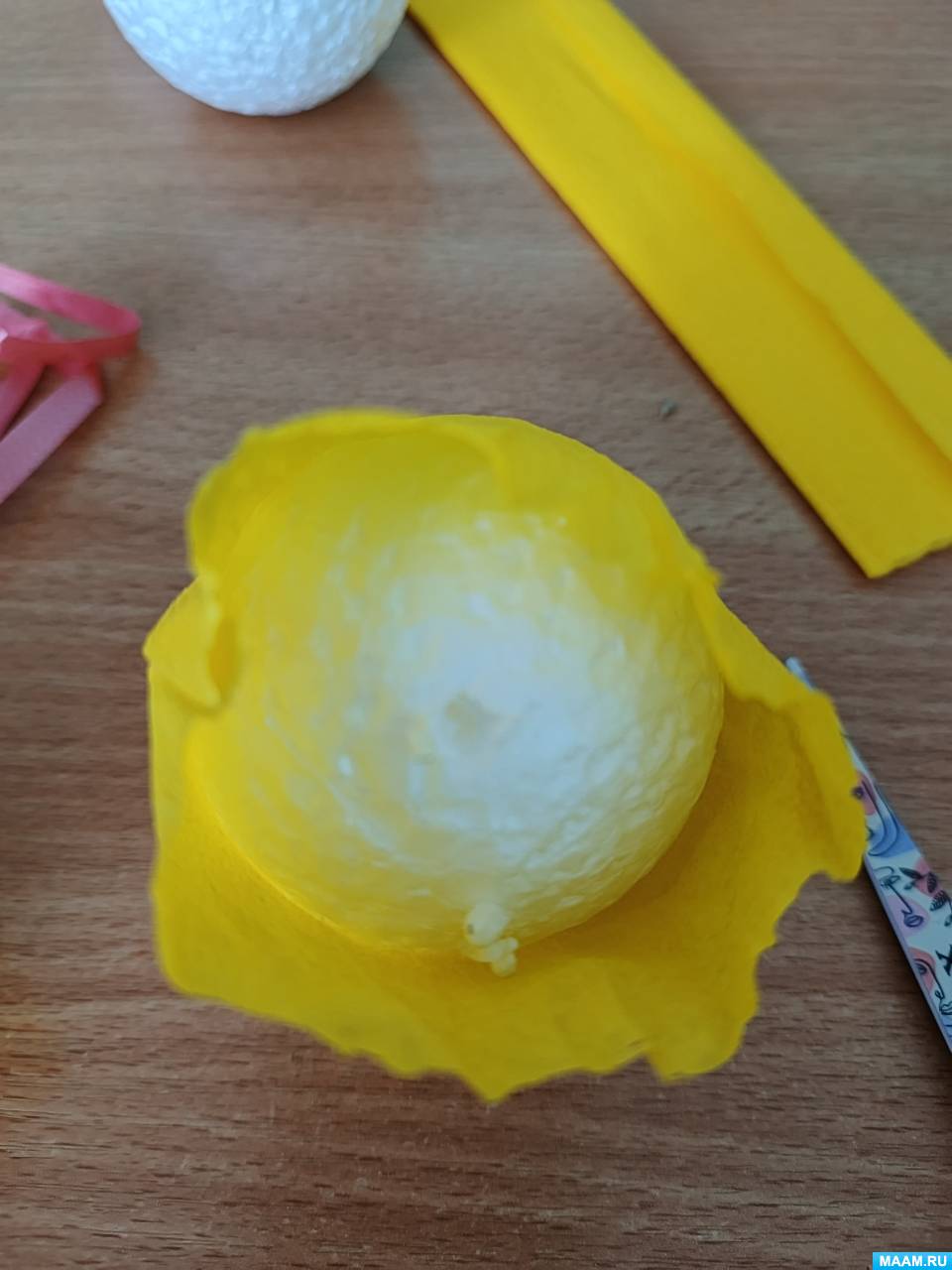 Мастер-класс по изготовлению поделки «Новогодние шары» из пенопластовых ...