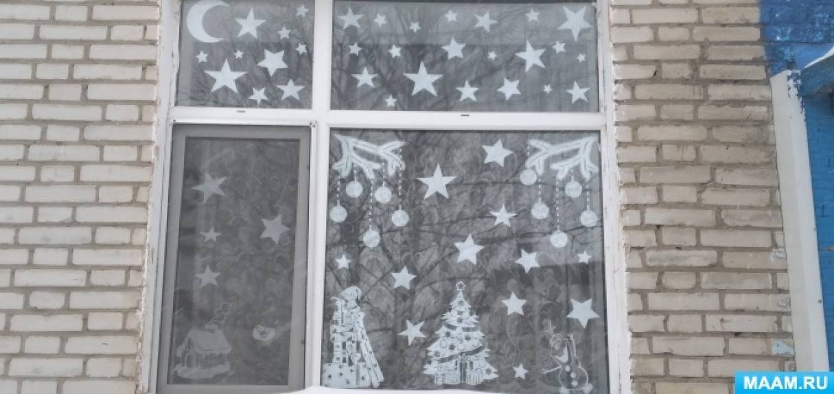 Проект «Новогоднее окно» (4 фото). Воспитателям детских садов, школьным ...