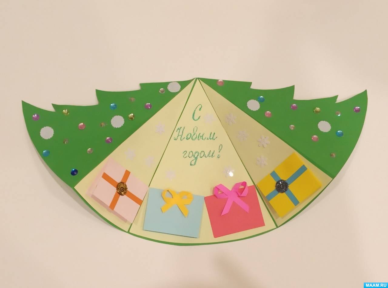 Мастер-класс по изготовлению новогодней открытки «Елочка» (15 фото ...