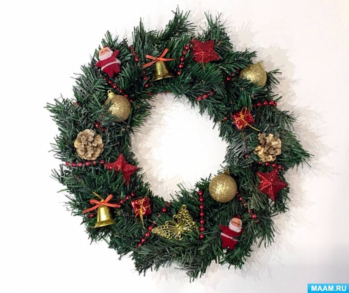 Мастер-класс «Рождественский венок» (10 фото). Воспитателям детских ...