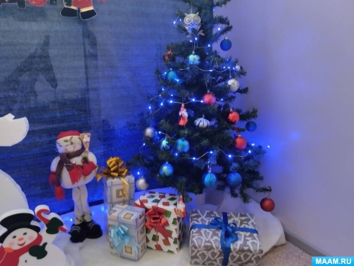 Новогоднее оформление в детском саду (2 фото). Воспитателям детских ...