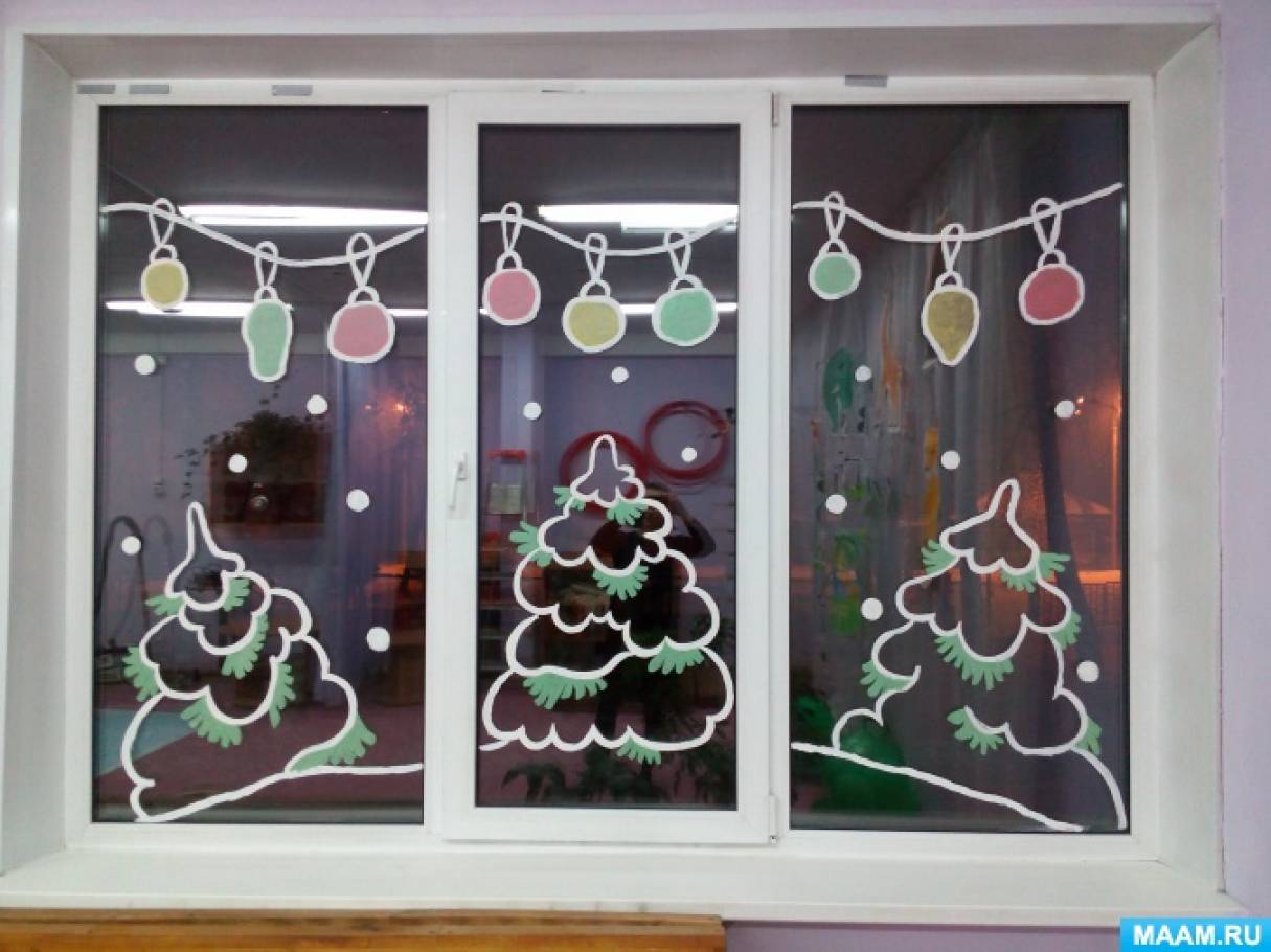Фотоотчёт «Новогоднее оформление» (16 фото). Воспитателям детских садов ...