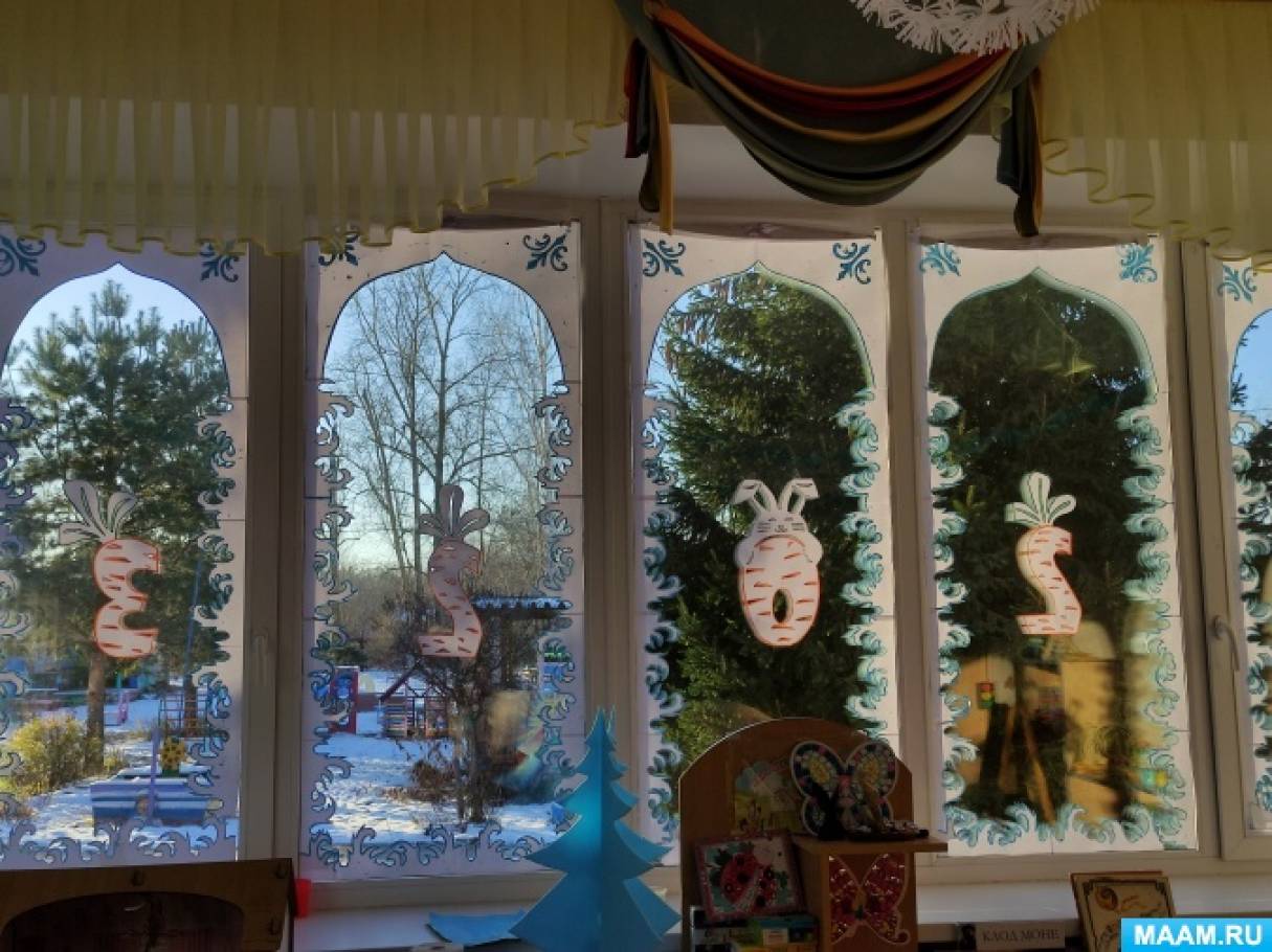 «Сказка на нашем окне». Новогоднее оформление (3 фото). Воспитателям ...