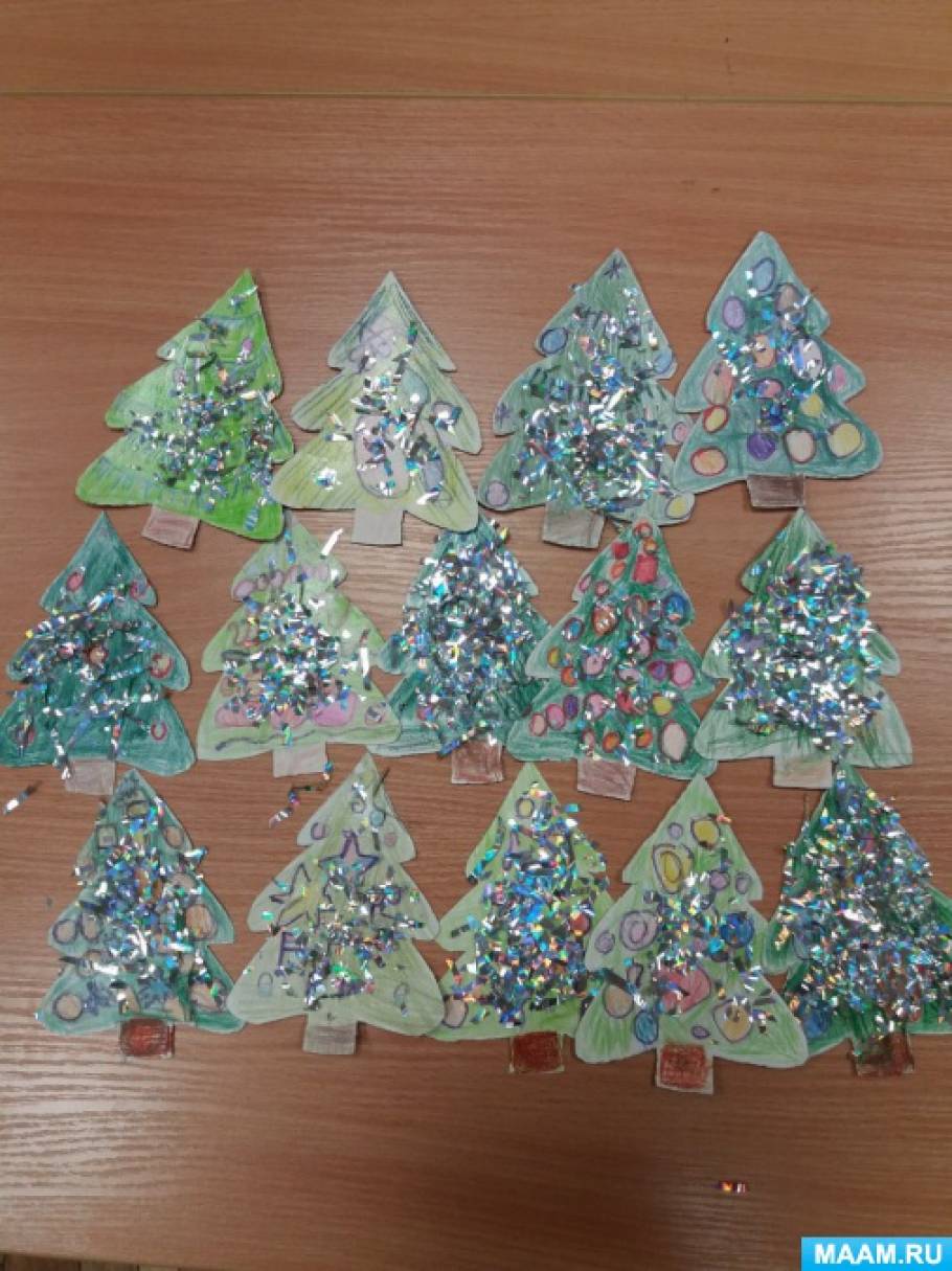 Поделка «Новогодние ёлочки» (7 фото). Воспитателям детских садов ...