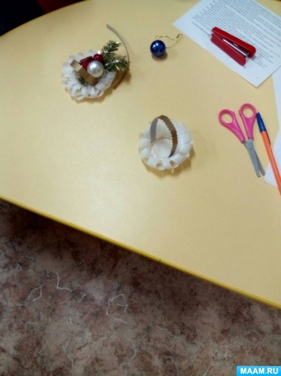 Мастер-класс по изготовлению новогодней корзинки (5 фото). Воспитателям ...