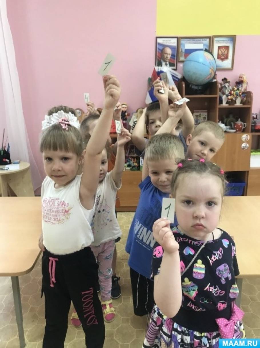 Подвижная игра по математике для детей 5 лет «Какая команда построится ...